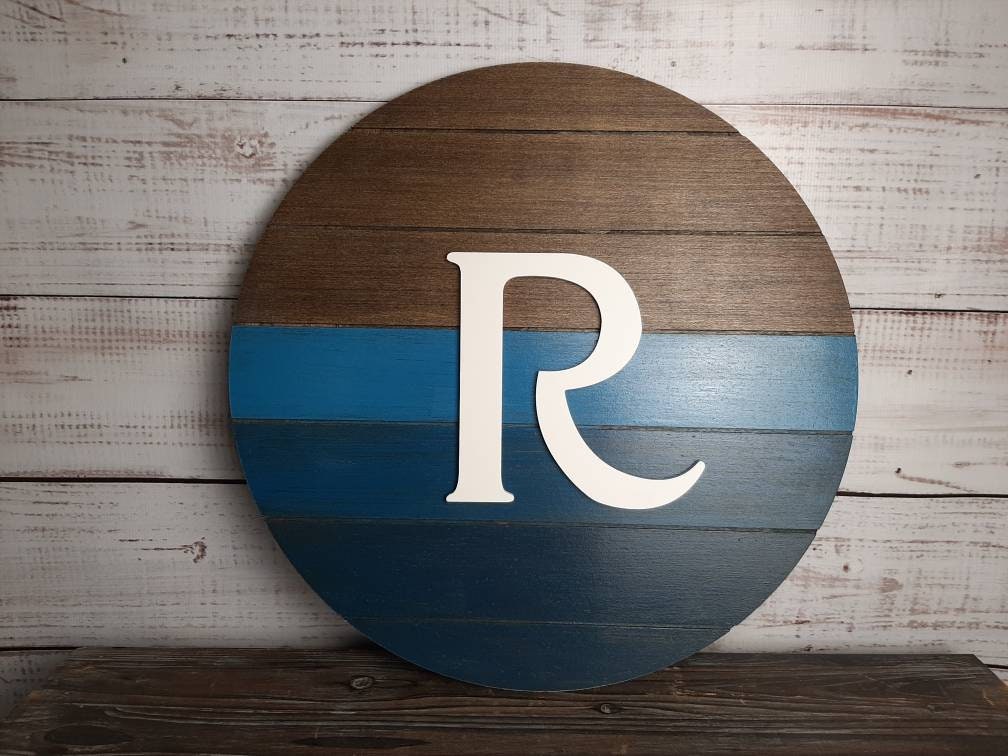 Shiplap Monogram Dimensional Monogram Front Door Hanger | Etsy