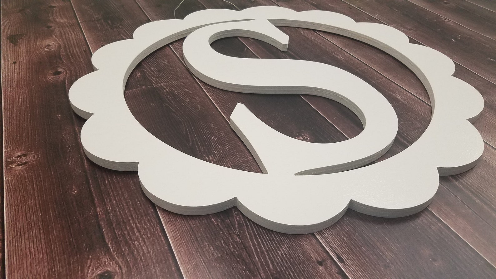 Scallop Monogram Flower Monogram Spring/summer Monogram | Etsy