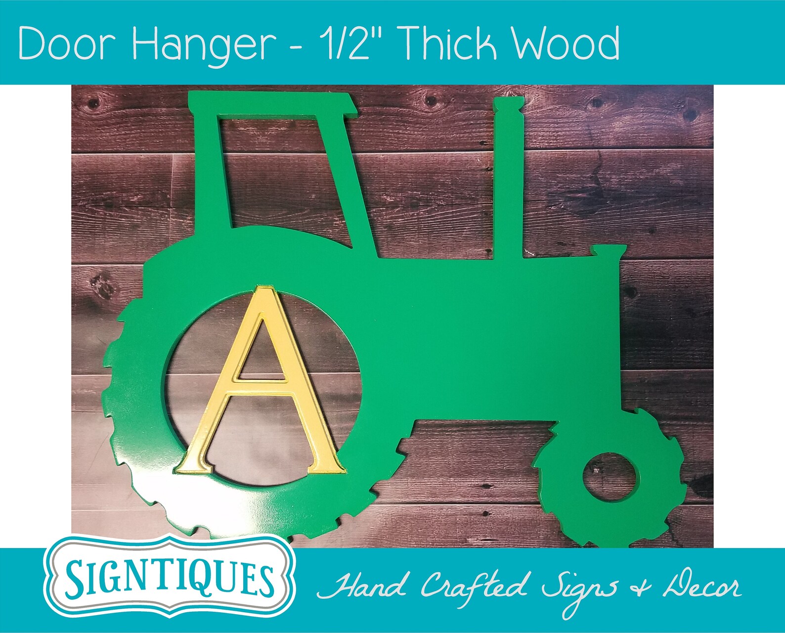 John Deere Tractor Monogram Last Name Initial Wooden Letter | Etsy