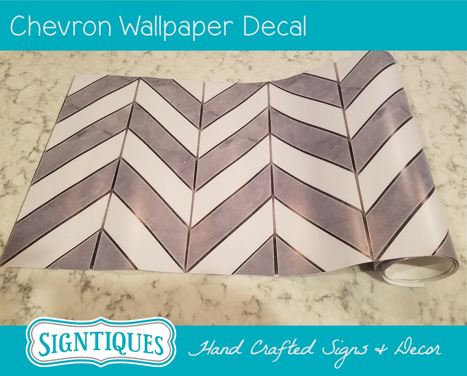 Chevron Peel & Stick Removable Wallpaper DIY Backsplash Decal | Etsy