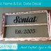 Last Name Family Window Pane Wall Decal Sticker Vinylart Rustic Wedding ...