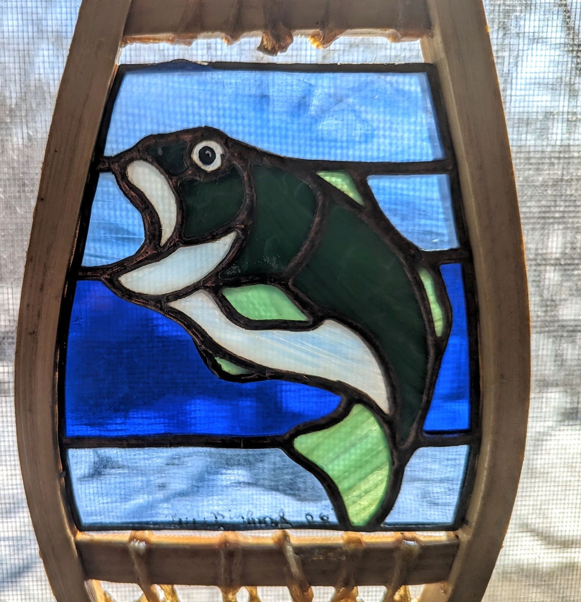 Stained Glass Bass in Mini Huron Snowshoe - Etsy