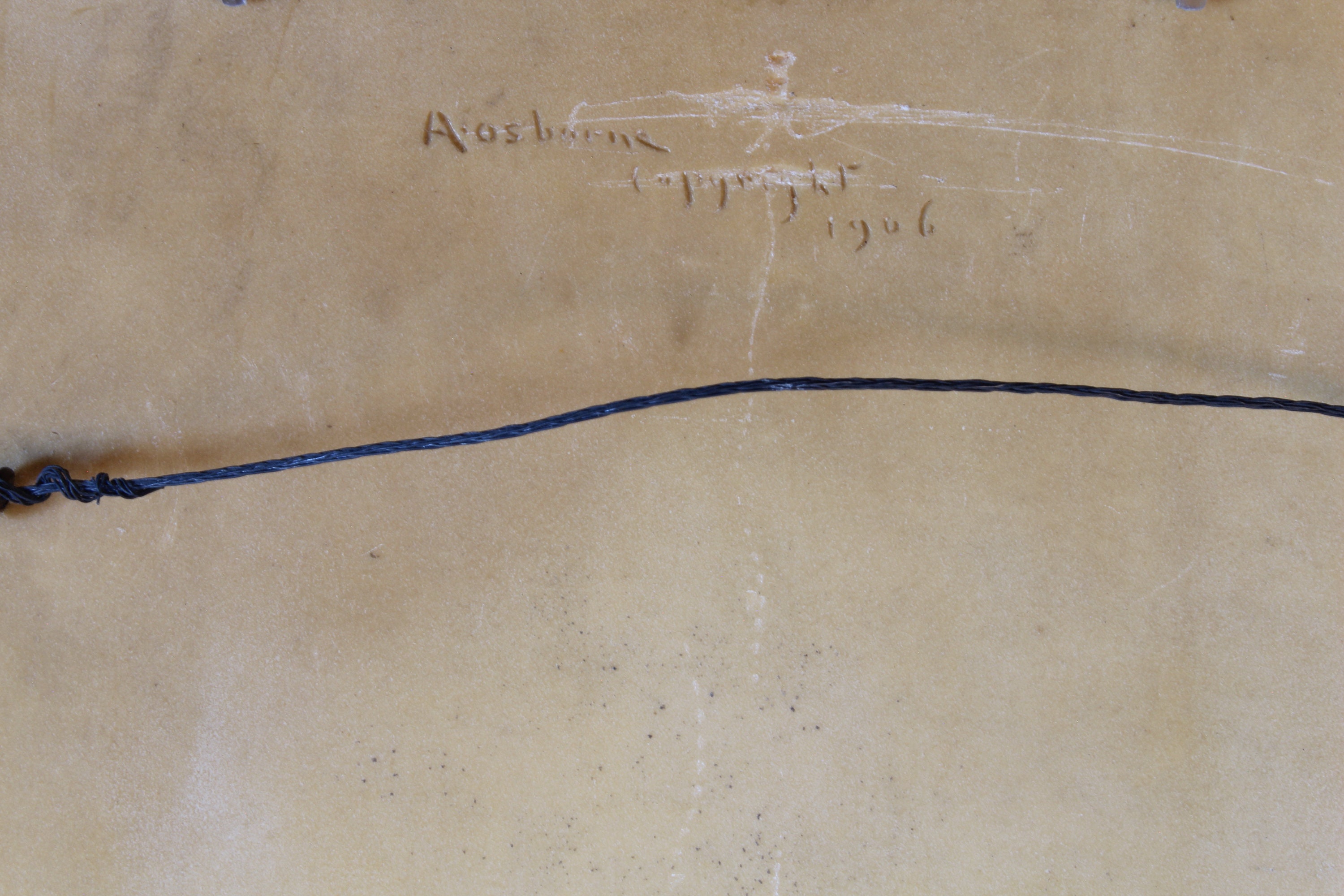 Signed a. Osborne 1906 Ivorex Relief Wall Plaque burns and Highland ...