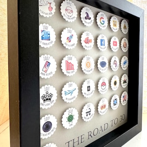 Road to 30 Shadowbox, 30th Birthday Gift, 30th Birthday Decor, Born in ...