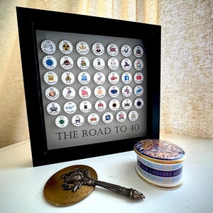 Road to 40 Shadowbox, 40th Birthday Gift, 40th Birthday Decor, Born in ...