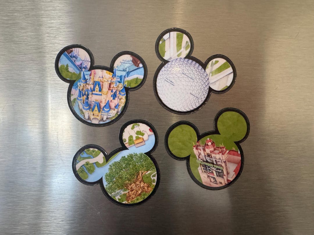 Disney Magnets, Disney Park Map - Etsy