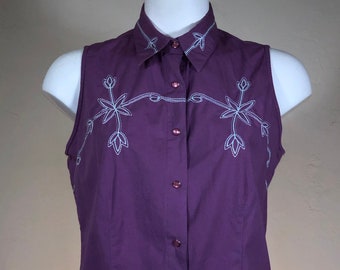 Purple Western Shirt - Etsy