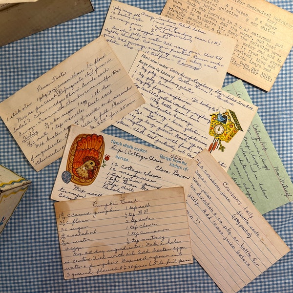 Old Recipe Cards - Etsy