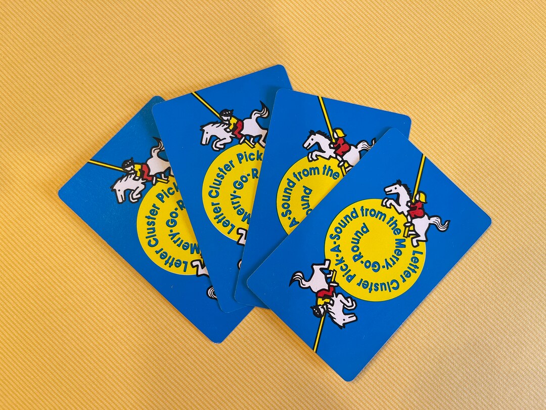 Set of 4 Phonics Cards - "pick-a-sound From the Merry-go-round" - Etsy