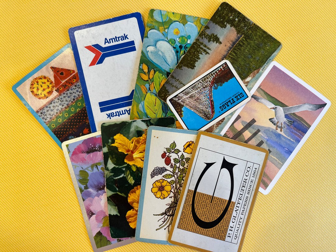 Set of 10 Random Vintage Playing Cards - Etsy