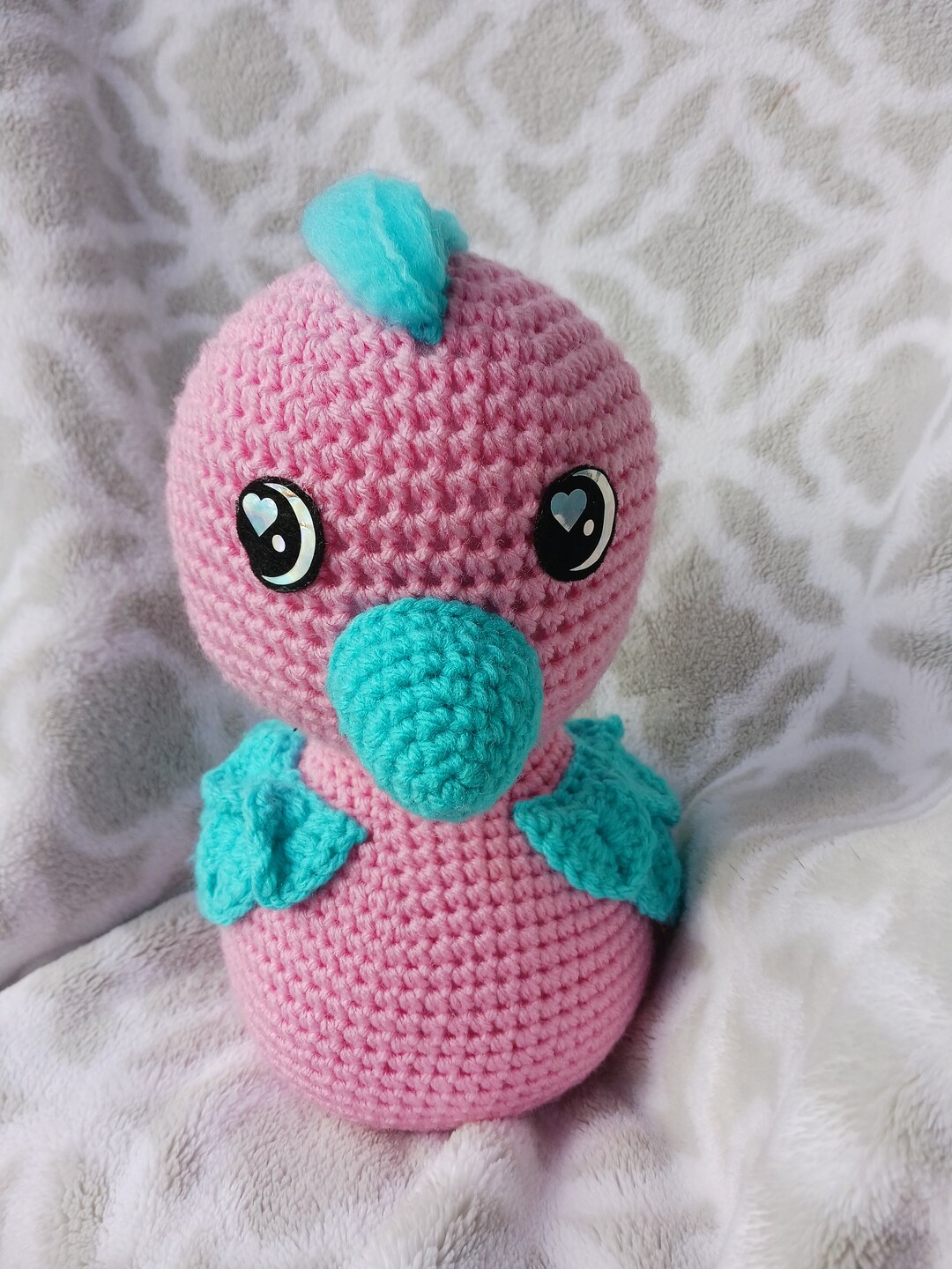 Pink Easter Duck, Stuffie, Crochet, Rubber Duck - Etsy