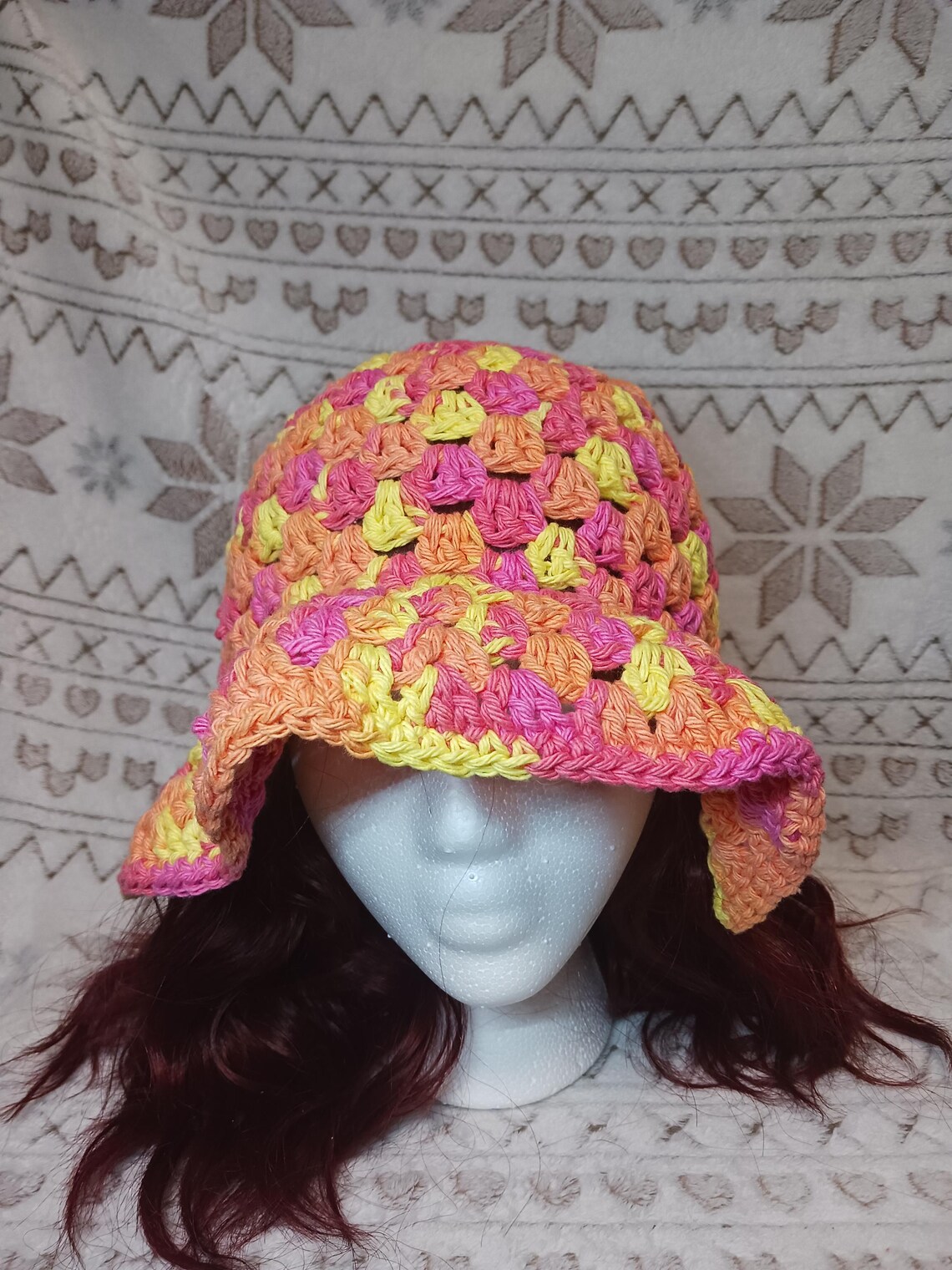 Rainbow Sherbet Bucket Hat, Crochet - Etsy