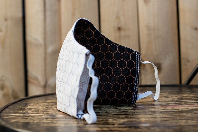 Gated Two Tone Face Mask Halloween Face Mask Made in USA | Etsy