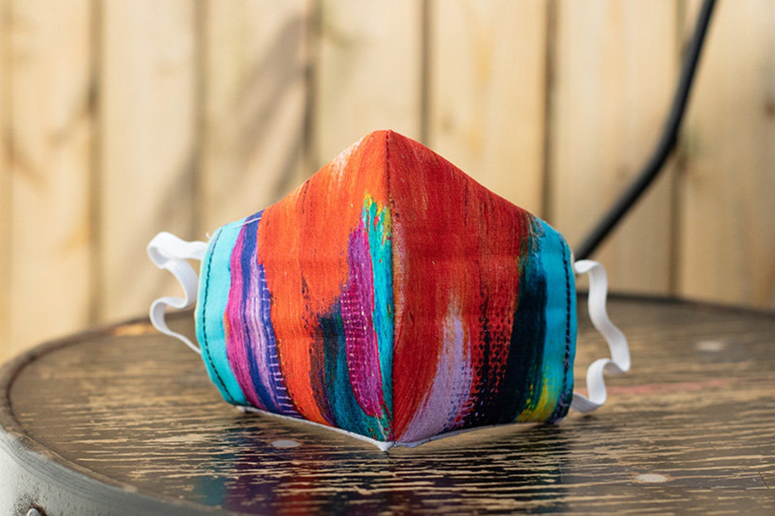 Brush Stroke Rainbow Face Mask Tie Dye Mask Spring Mask - Etsy