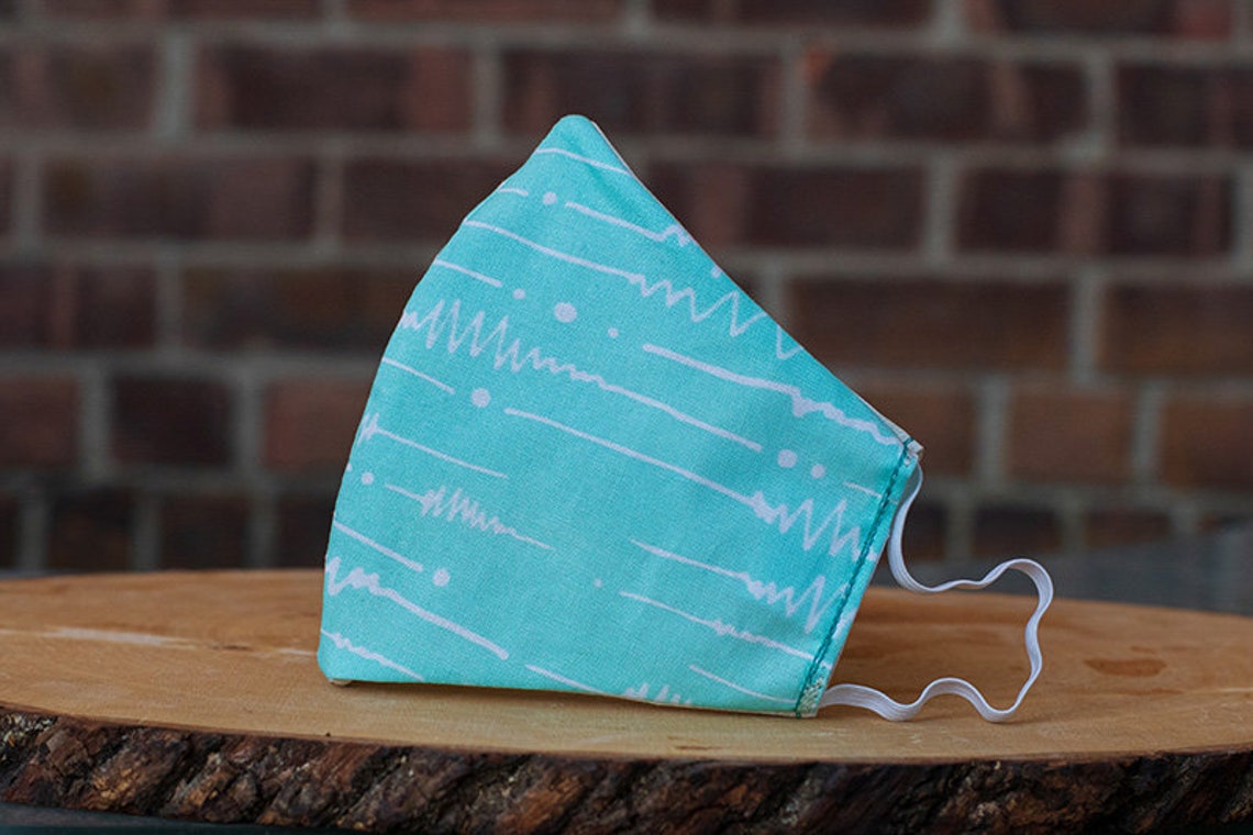 Soundwave Face Mask Made in USA Music Mask Aqua Mask - Etsy