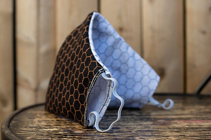 Gated Two Tone Face Mask Halloween Face Mask Made in USA | Etsy