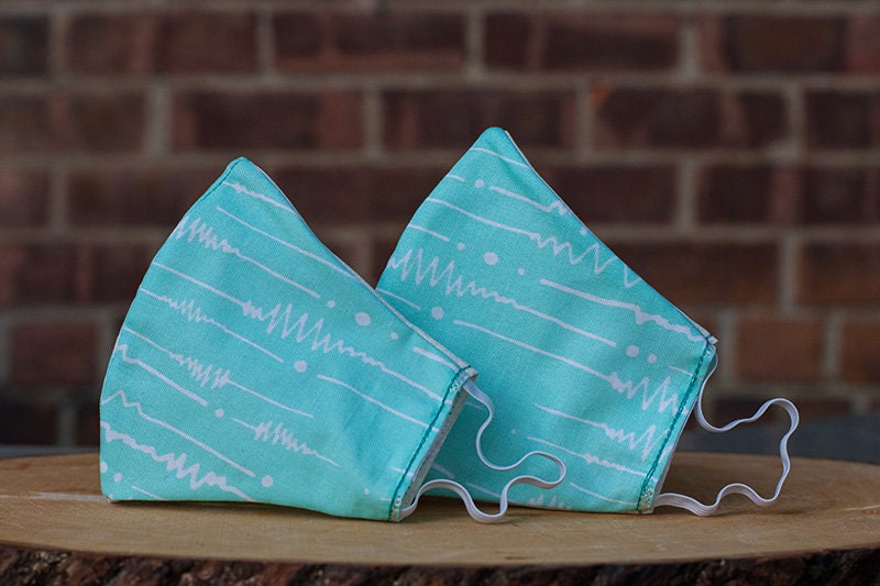 SoundWave Face Mask Made in USA Music Mask Aqua Mask | Etsy