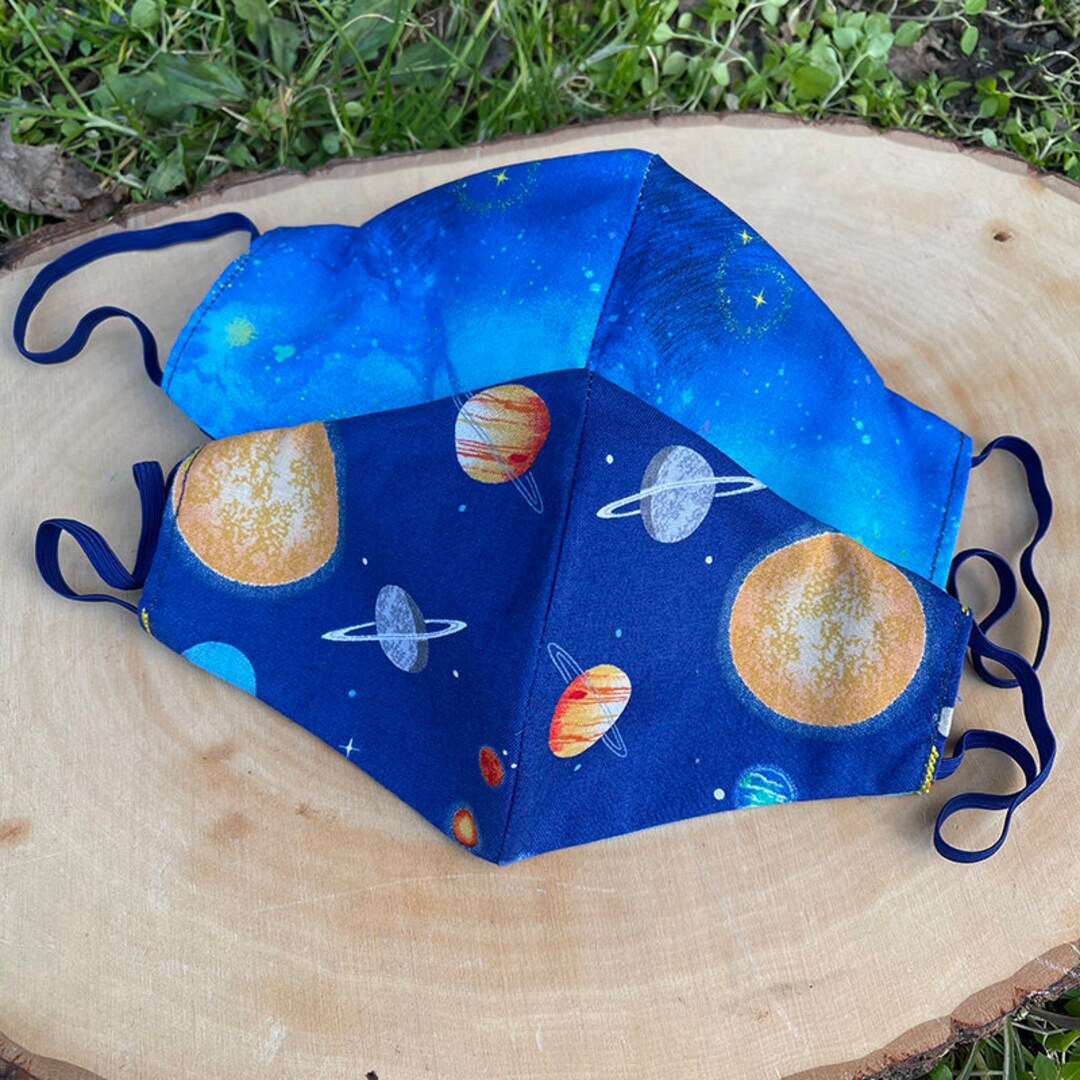 Space Face Mask - Made in USA - Planet Face Mask for Kids - Pluto Face ...