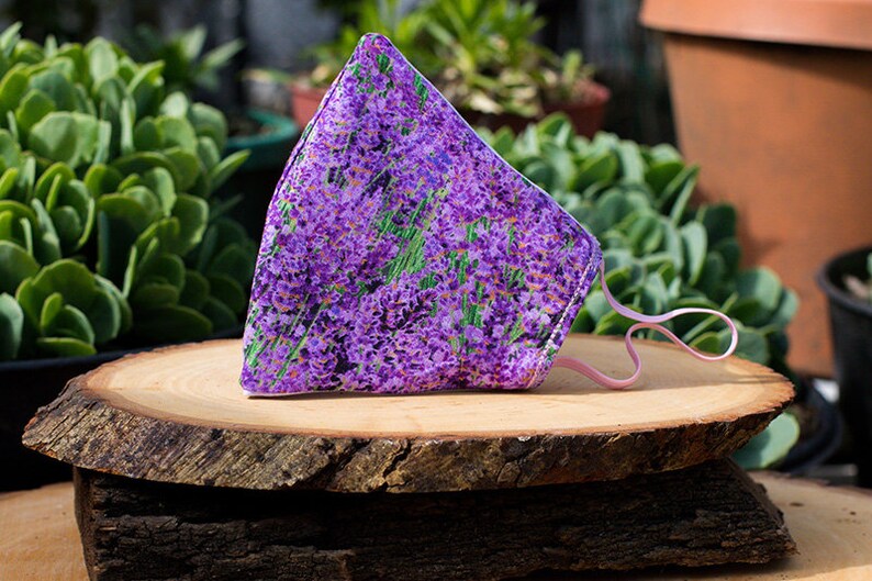 Purple Lavender Face Mask - Gardening Gift - Nature Face Mask ...