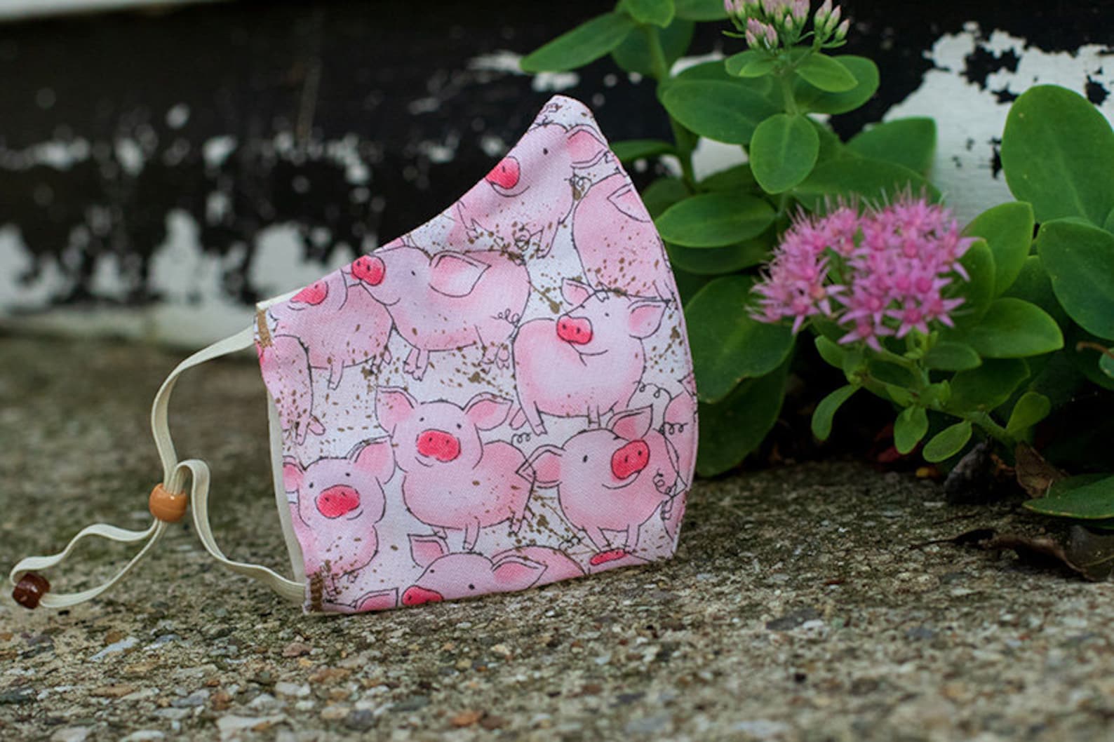 Piglet Pink Pig Face Mask Made in USA Western Mask Pig - Etsy