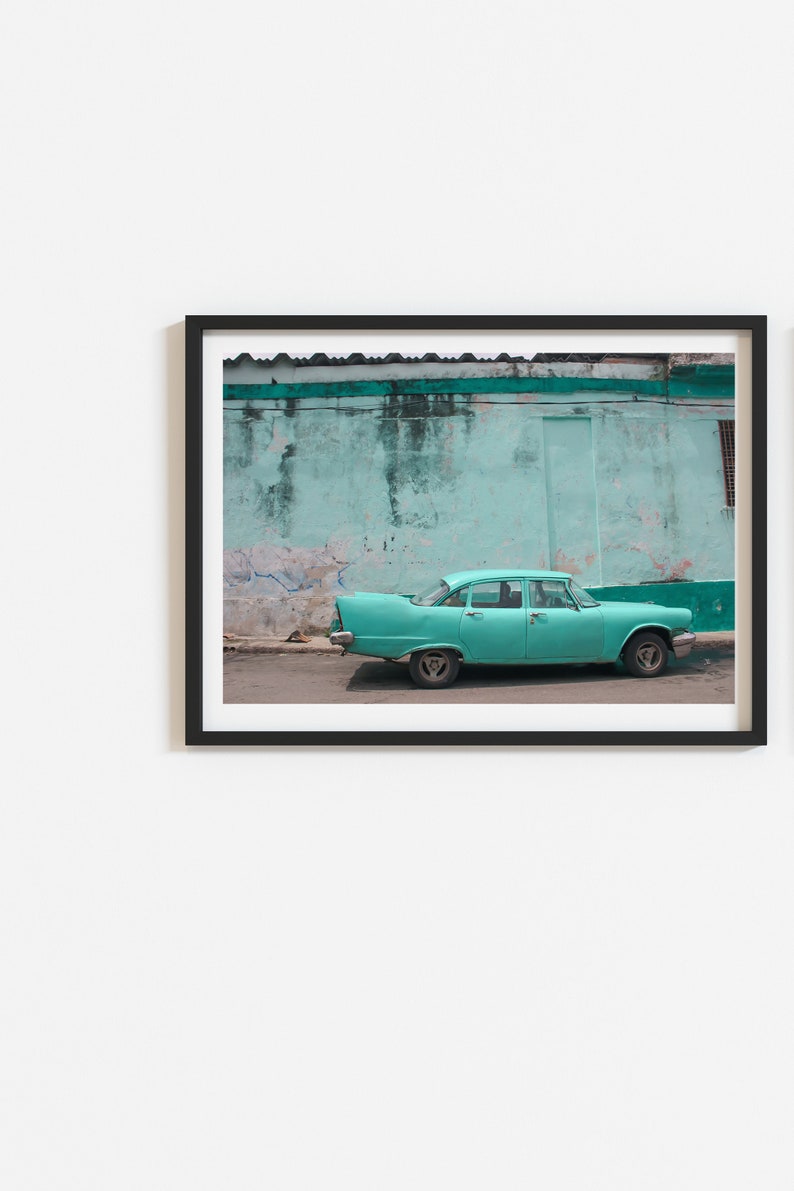 Vintage Cadillac Print Art Print Havana Cuba Print Car - Etsy