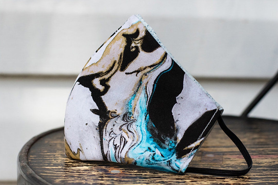 Aqua Marble Face Mask - Aquamarine - Aqua Mask- Designer Face Mask ...