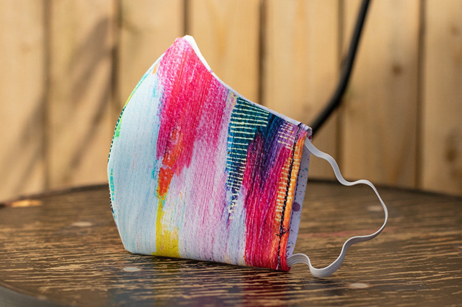 Brush Stroke Rainbow Face Mask Tie Dye Mask Spring Mask - Etsy