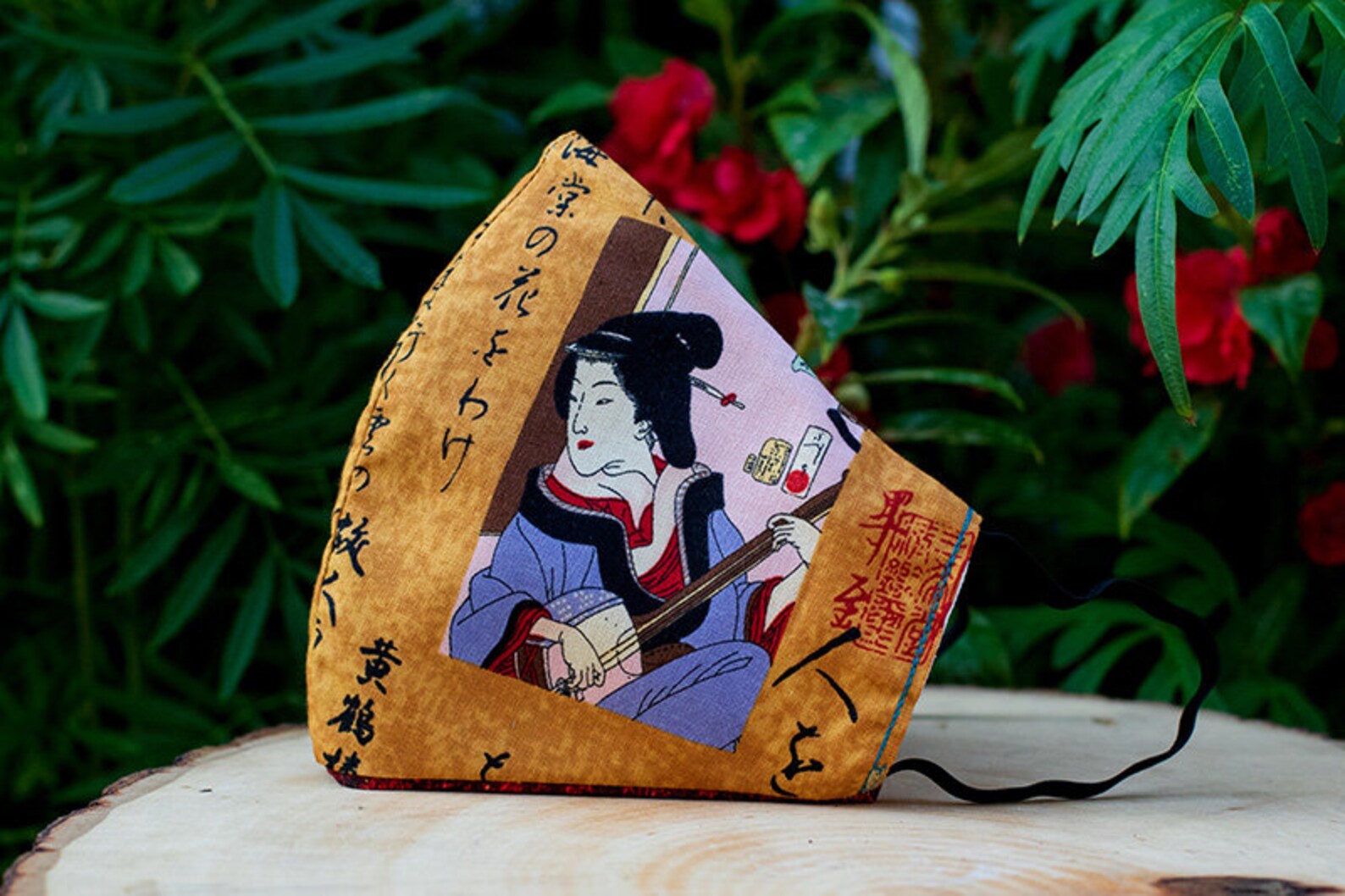 Red Oriental Geisha Face Mask Geisha Mask Aesthetic Face | Etsy