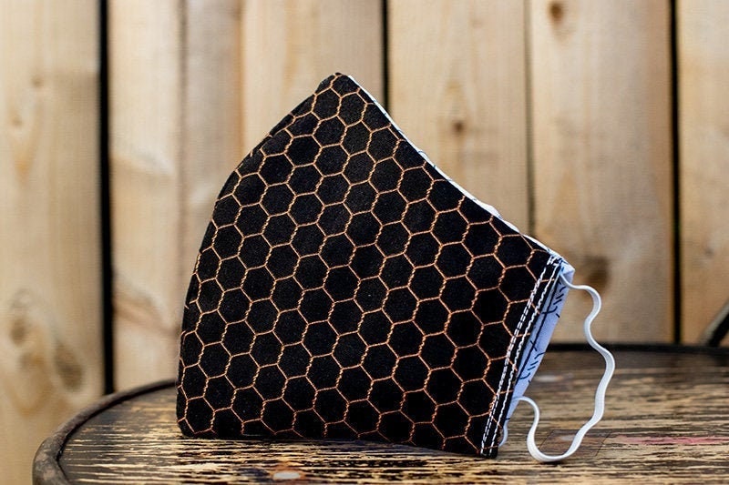 Gated Two Tone Face Mask Halloween Face Mask Made in USA | Etsy