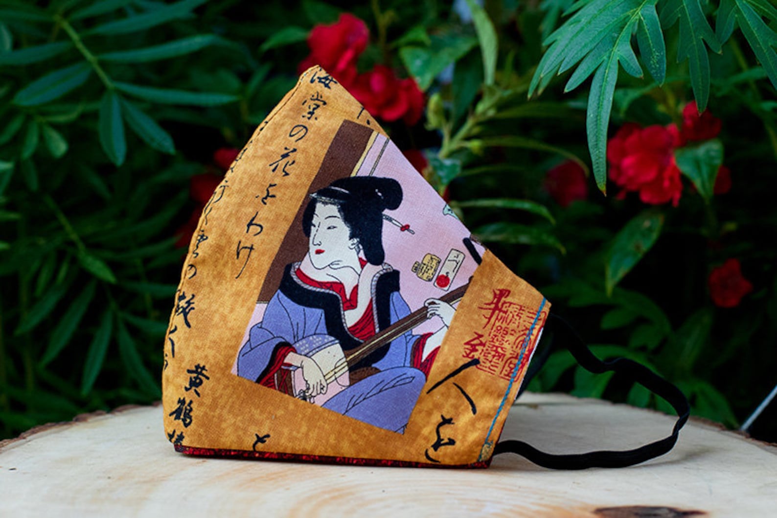 Red Oriental Geisha Face Mask Geisha Mask Aesthetic Face | Etsy