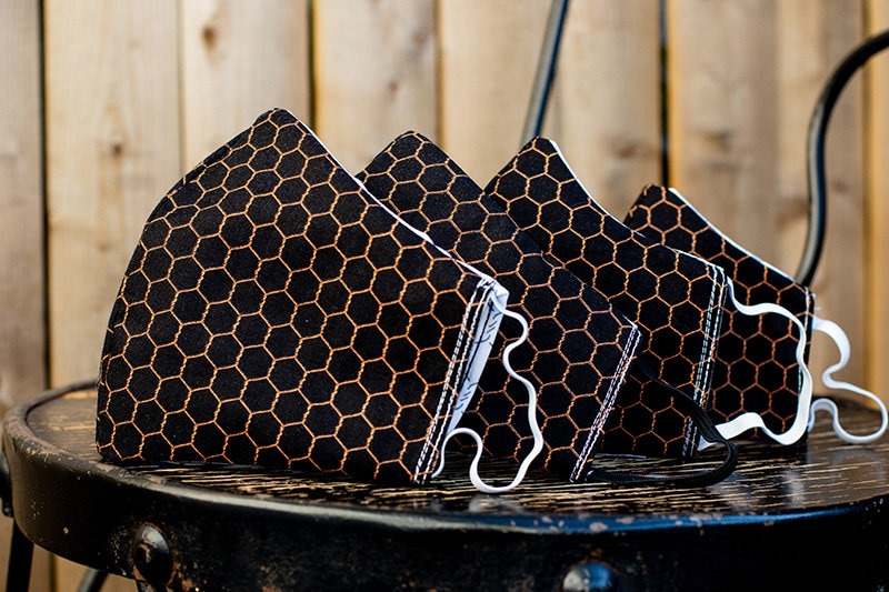 Gated Two Tone Face Mask Halloween Face Mask Made in USA | Etsy