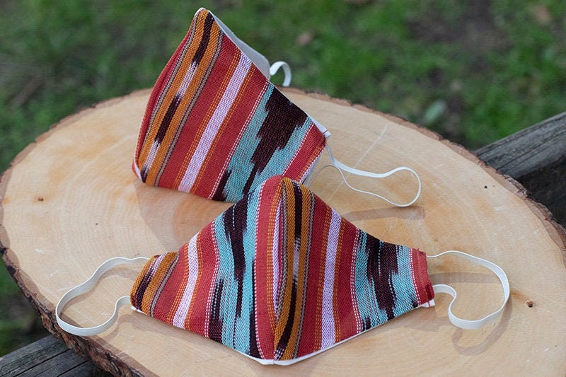 Aztec Serape Face Mask - Mexican Mask - Artisan Mask - Serape Face Mask ...