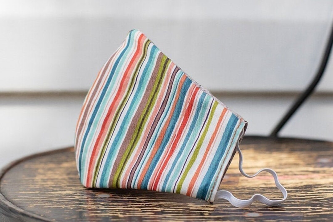 Striped Face Mask - Thanksgiving Mask - Christmas Mask - Christmas Mask ...