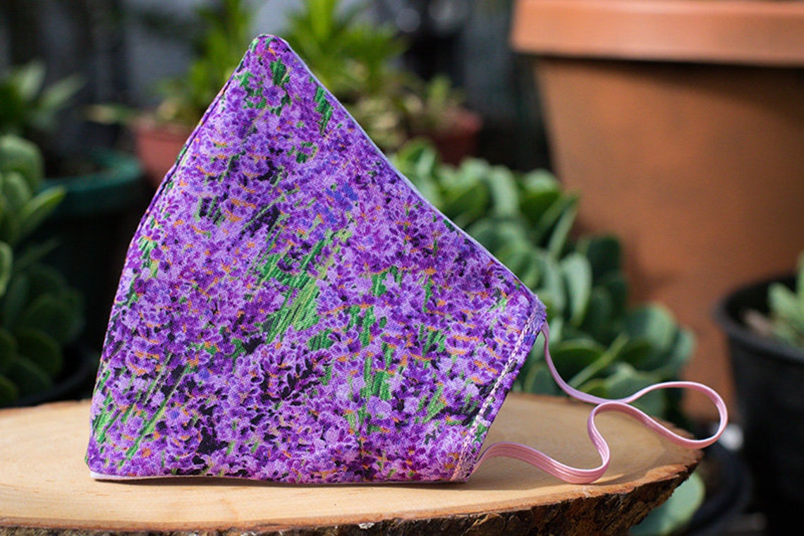Purple Lavender Face Mask - Gardening Gift - Nature Face Mask ...