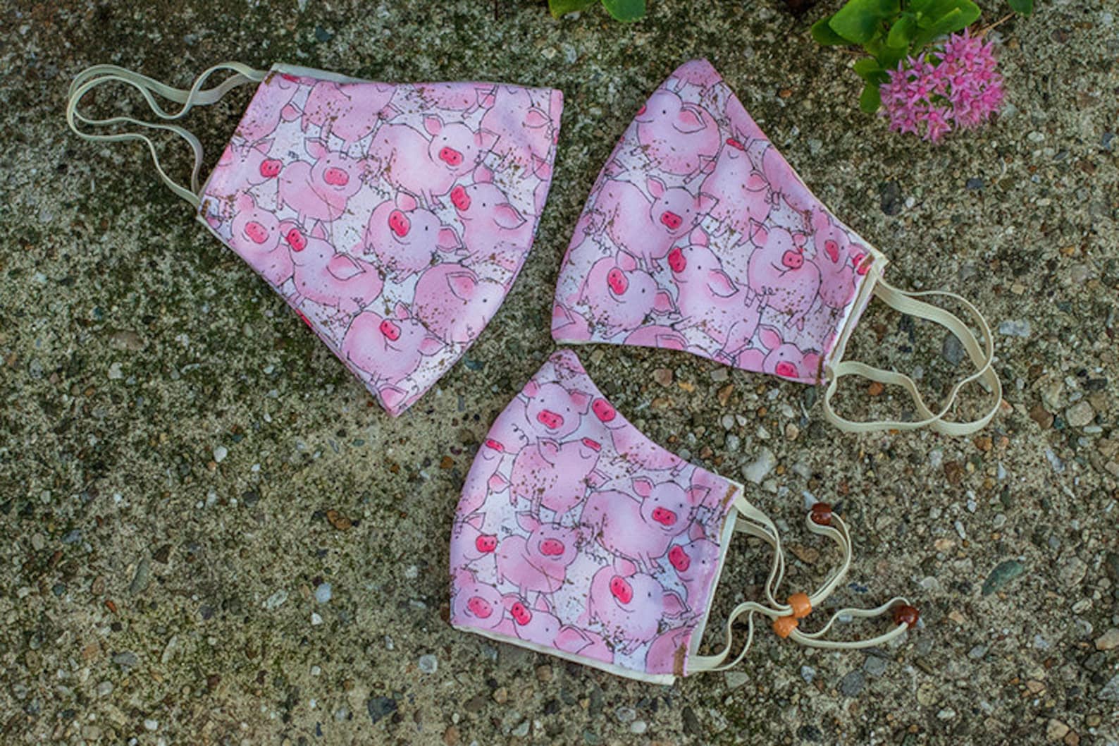 Piglet Pink Pig Face Mask Made in USA Western Mask Pig - Etsy