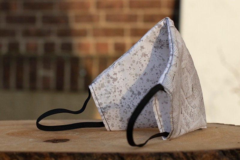 Newspaper Face Mask Made in USA Newspaper Mask Newspaper | Etsy