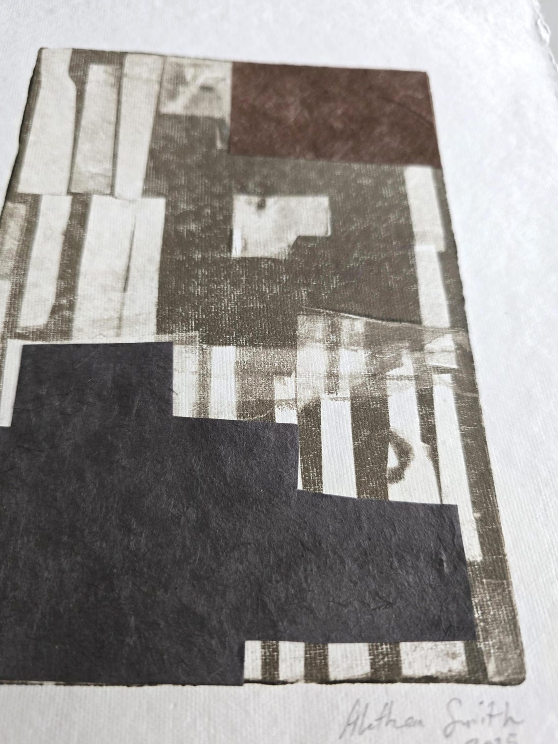 Original Art | Junction | Hand-printed Monotype With Collage | Wall Art ...
