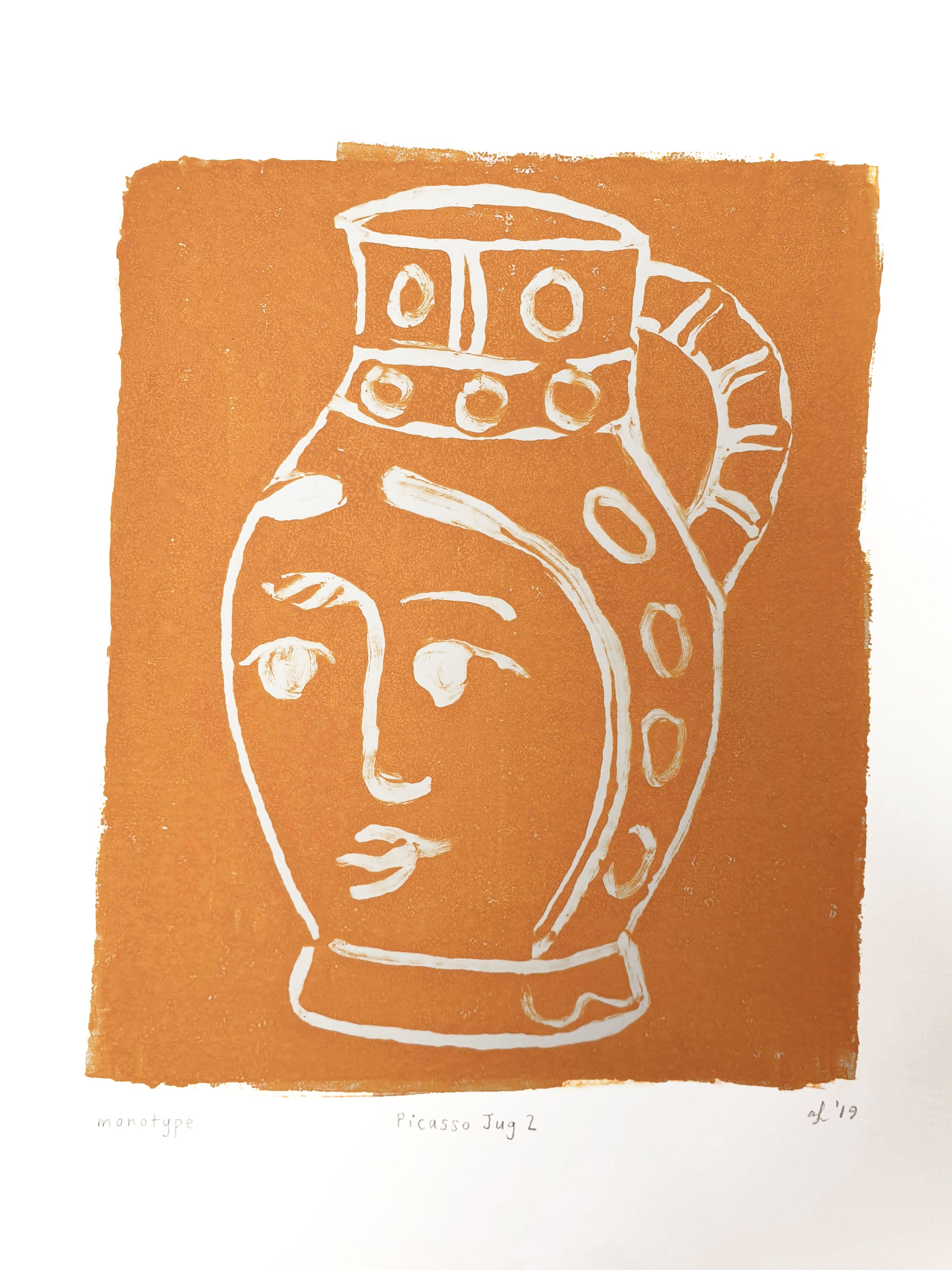 Original Picasso Jug 2 Monotype Print on Paper Unframed - Etsy