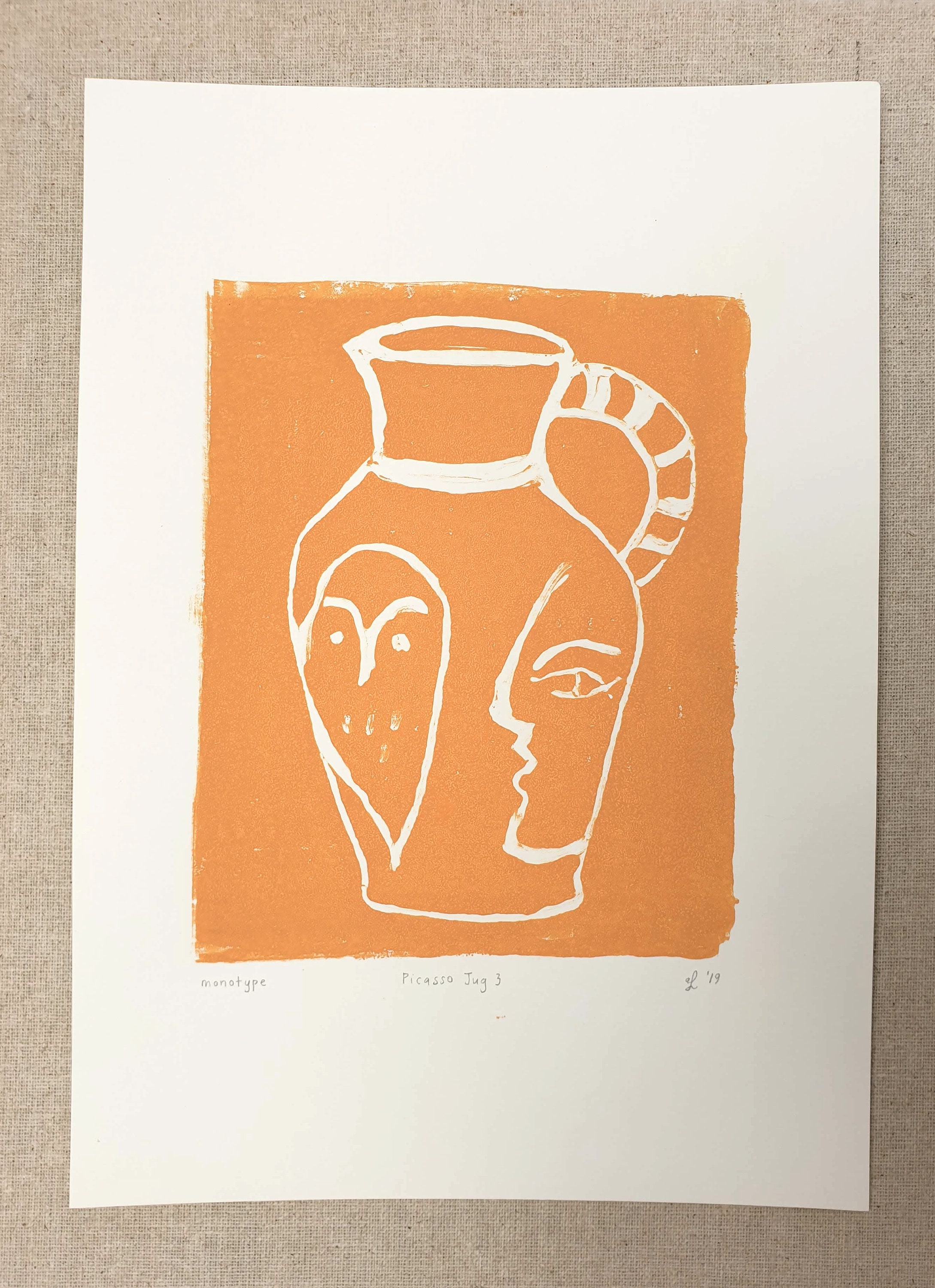Original Picasso Jug 3 Monotype Print on Paper Unframed - Etsy UK
