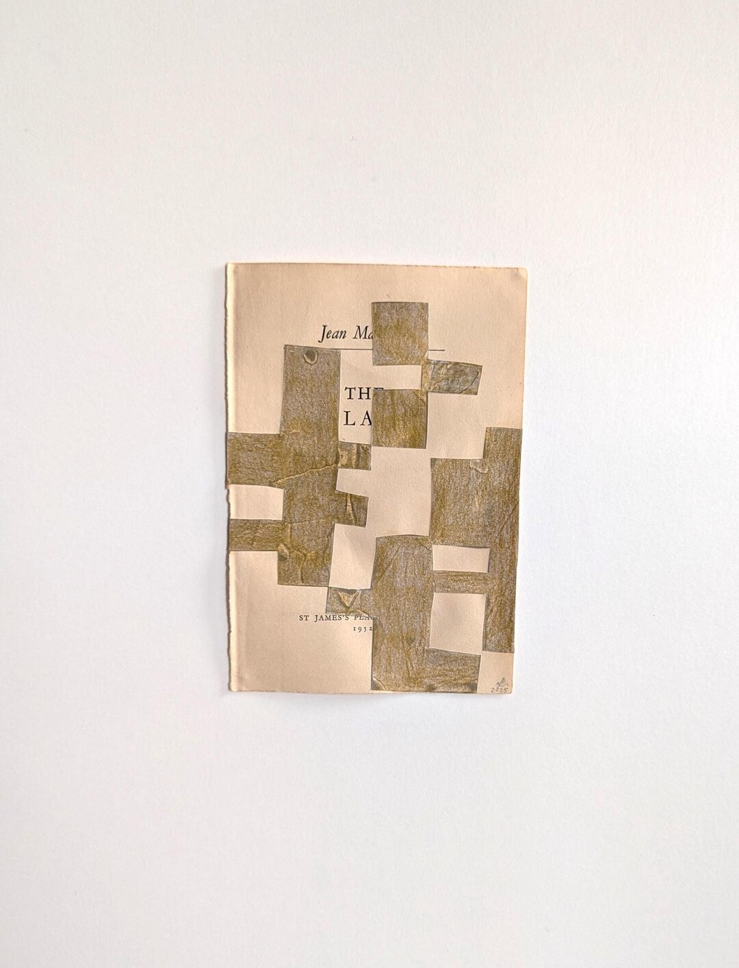 Original Paper Collage | Remnant | Monoprint on Vintage Paper - Etsy