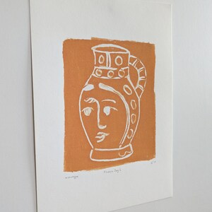 Original | Picasso Jug 2 | Monotype Print on Paper | Unframed - Etsy