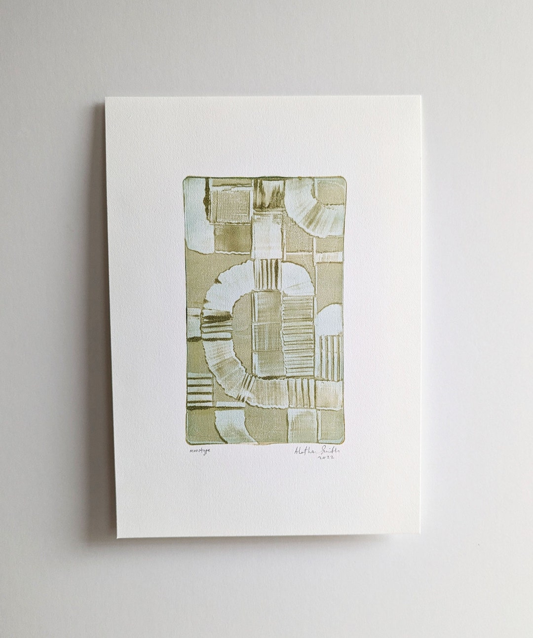 Original Art MCM Panel II Monotype Print on Paper Unframed - Etsy