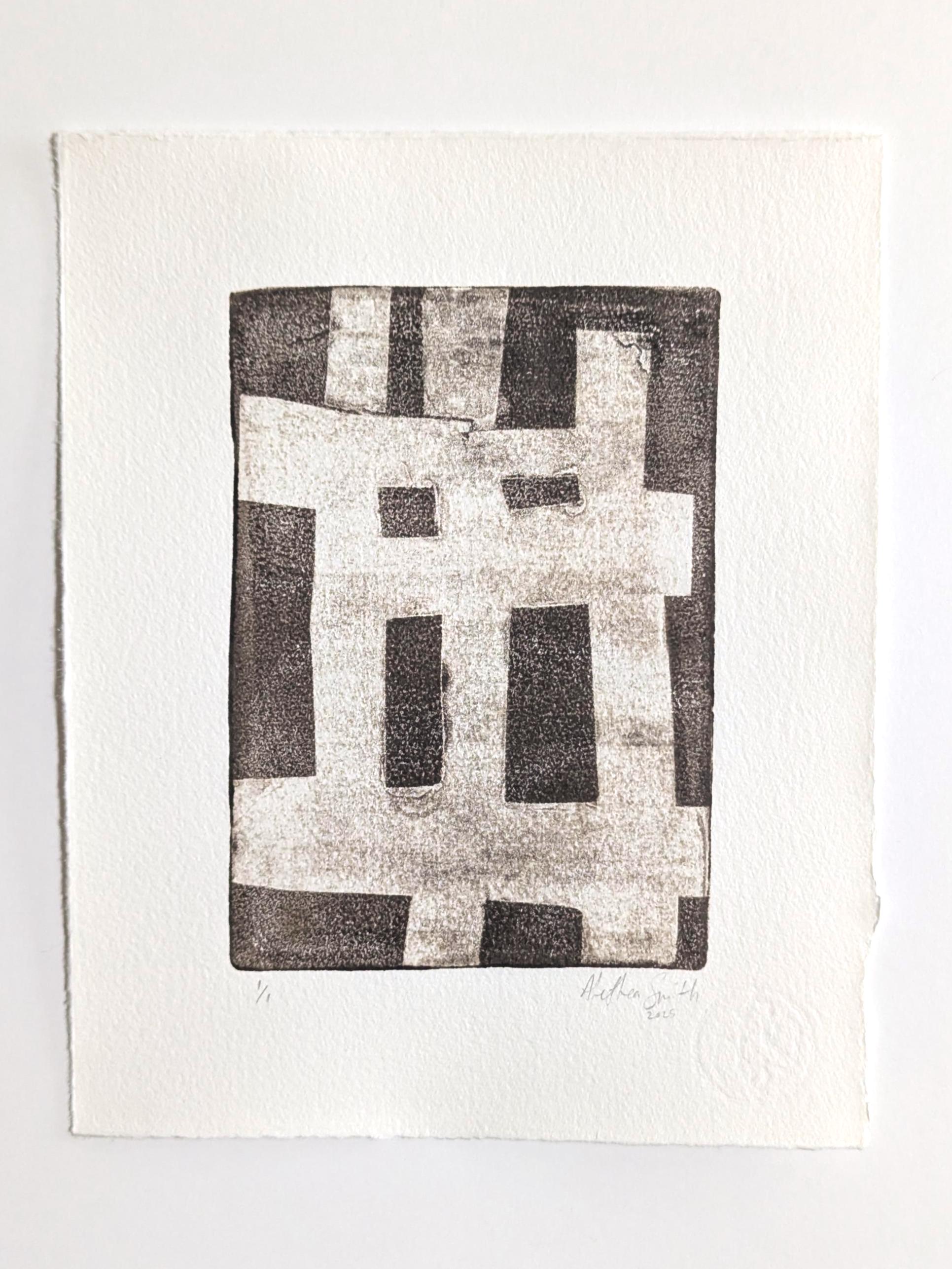 Original Art | Hand-printed Monotype | Portcullis II | Wall Art on ...