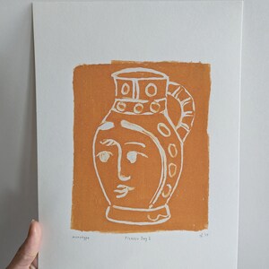 Original | Picasso Jug 2 | Monotype Print on Paper | Unframed - Etsy