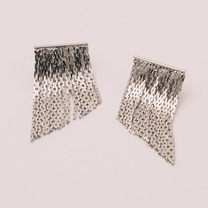Gold Fringe Stud Earrings Lightweight Gold Statement Earrings Janna ...