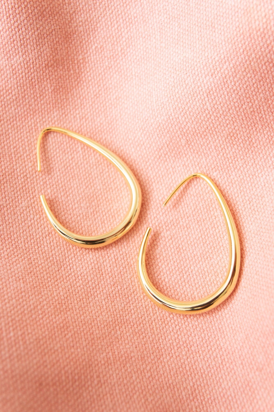 Gold Threader Hoop Earrings Gold Threader Earrings Gold Minimal ...