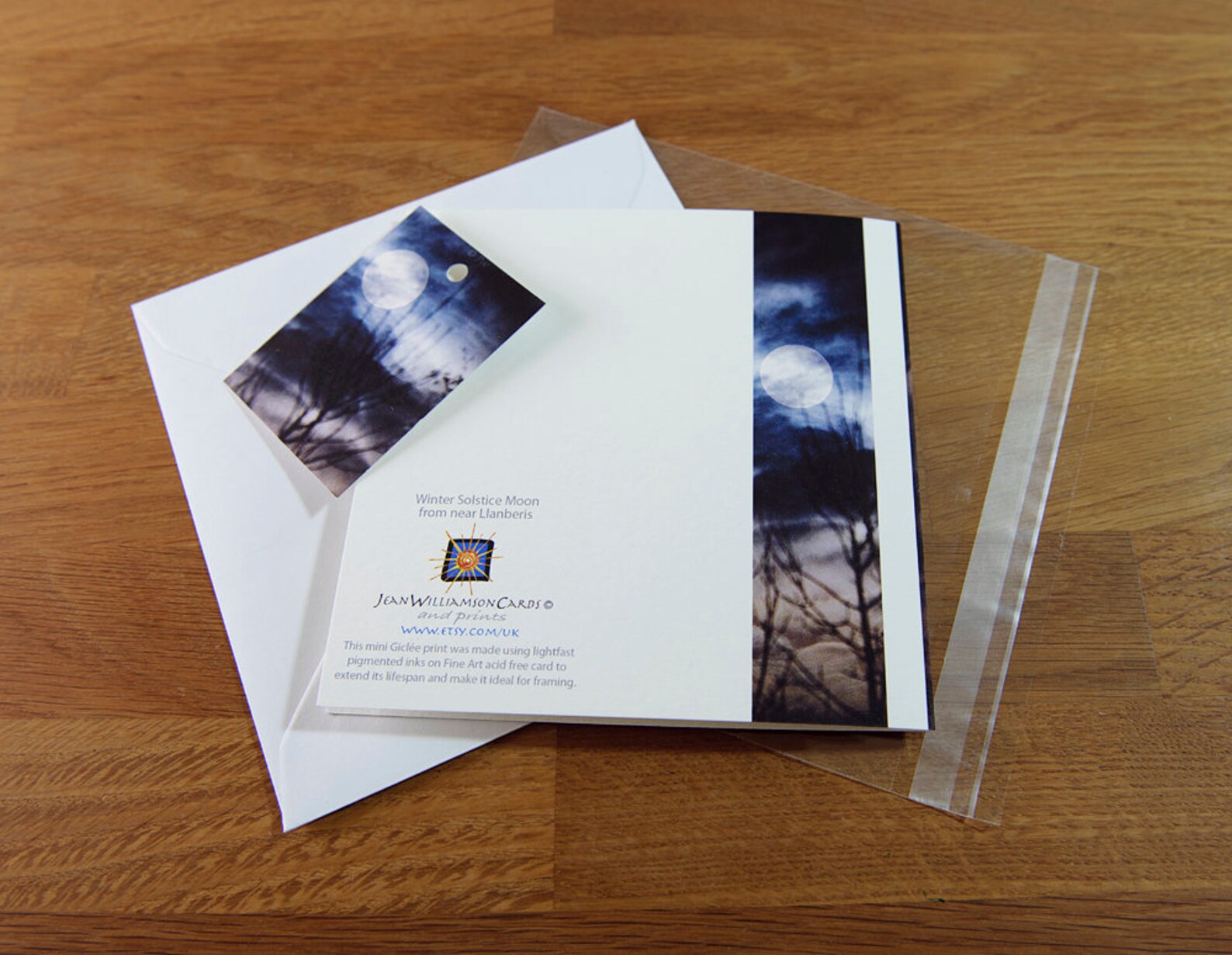 Photo Card, Full Moon, Winter Solstice, Clouds, Moody, Gothic ...