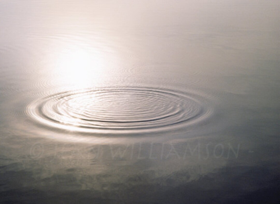 Mounted Giclée Print, Water Ripple, Water Ripples, Llyn Padarn, North ...