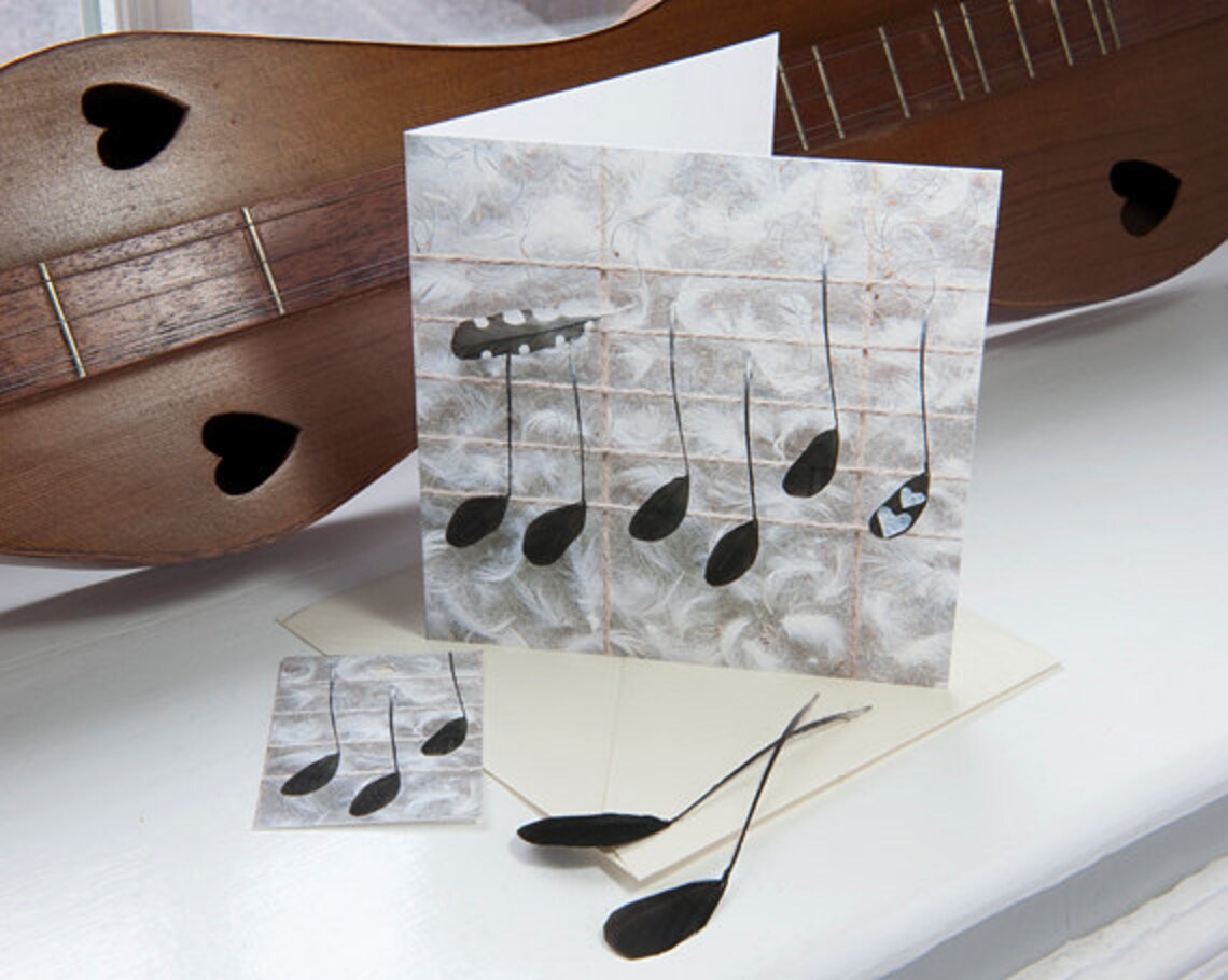 Photo Card, Happy Birthday to You, Music Notes, Musical Notes, Feathers ...