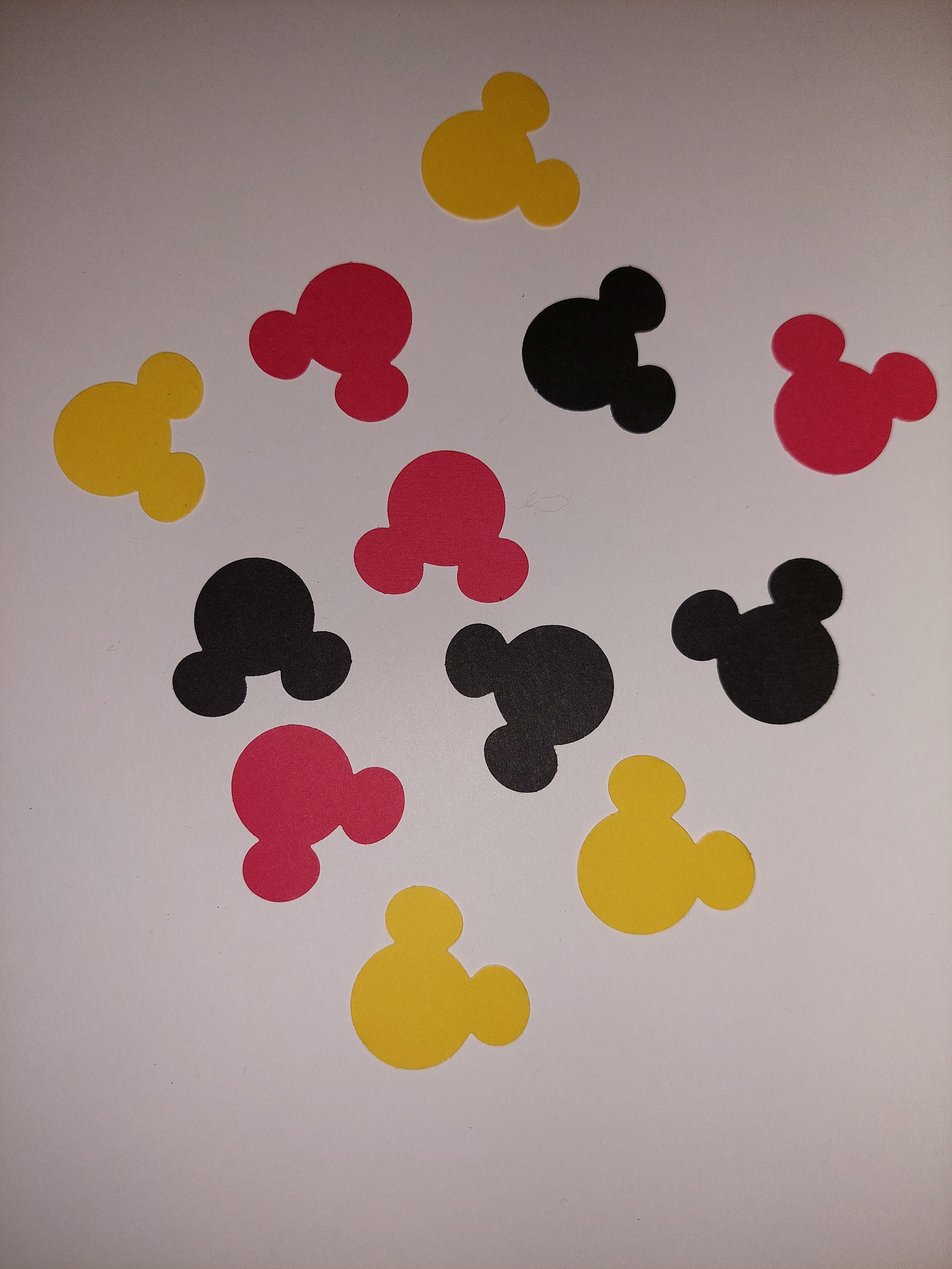 100 Mickey Mouse Head Confetti Die Cut in Cardstock Solid or Glitter - Etsy